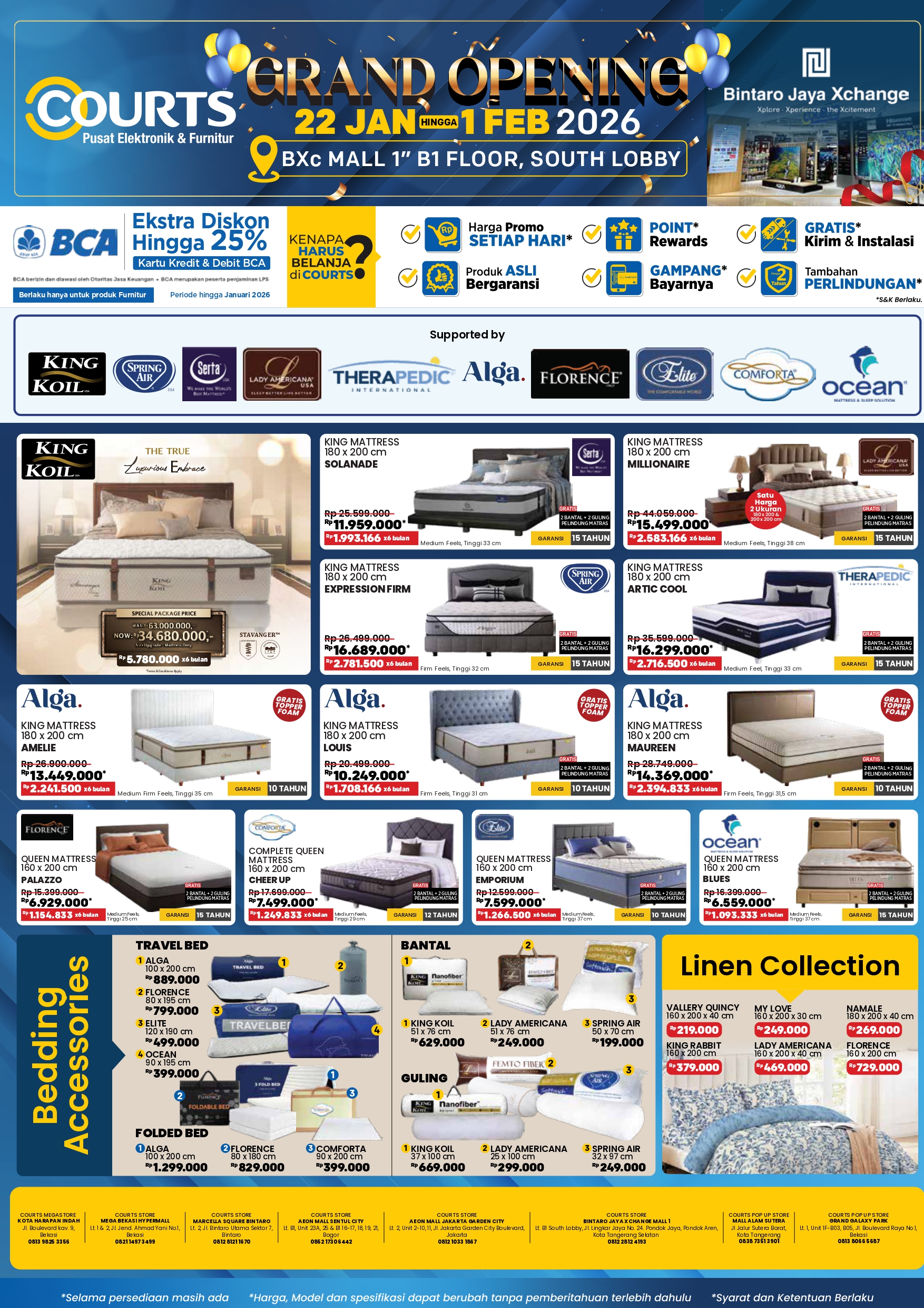 Katalog Grand Opening BXc Mall 1 | COURTS Indonesia